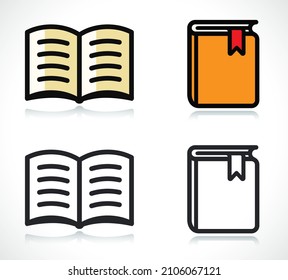 Open Close Book Icon Stock Vector (Royalty Free) 2106067121 | Shutterstock