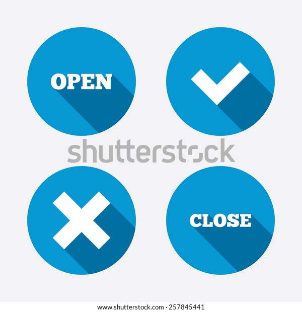 Open Close Icons Check Tick Delete: Vector có sẵn (miễn phí bản quyền ...