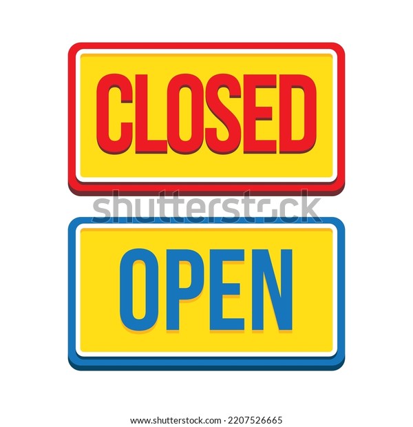Open Close Signs Shops Others Stock Vector (Royalty Free) 2207526665 ...