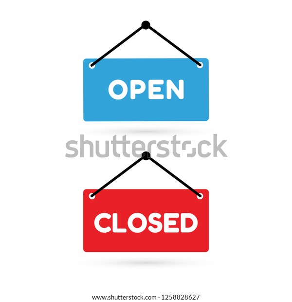 Open Closed Store Sign Shop Simple Stock Vector (Royalty Free ...