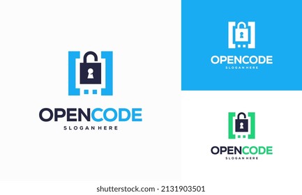 Open Code Logo Designs Concept Vector Stock Vector (Royalty Free ...