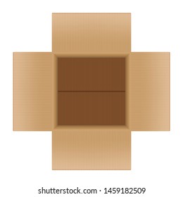 Open Crate Boxes Top View Cardboard Stock Vector (Royalty Free ...