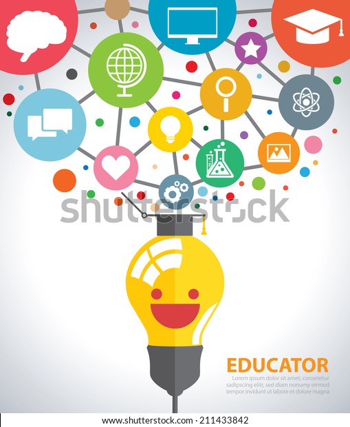 Open Creative Light Bulb Icons Education: vector de stock (libre de ...
