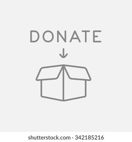 Open Donation Box Line Icon Web Stock Vector (Royalty Free) 342185216 ...