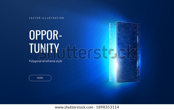 Open Door Digital Vector Illustration On Stock Vector (Royalty Free ...