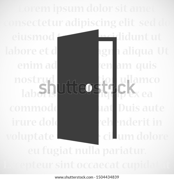 Open Door Outline Icon Stock Vector (Royalty Free) 1504434839 ...