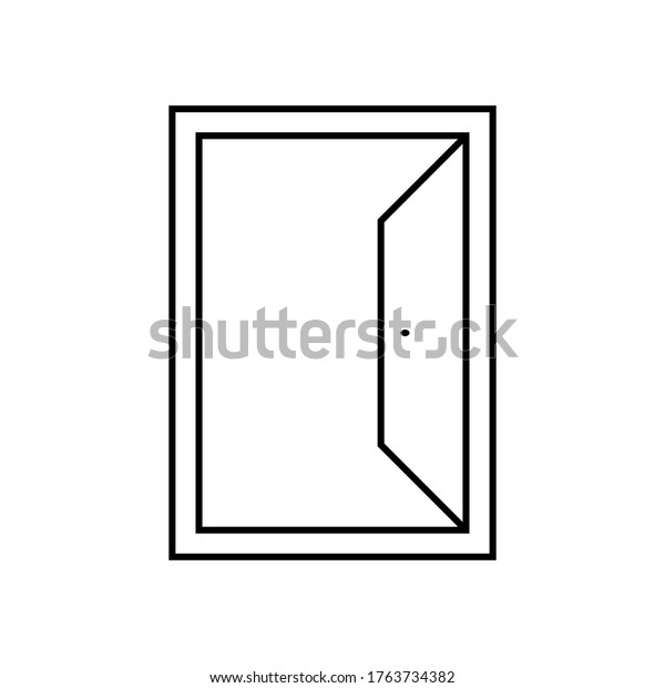 Open Door Outline Icon Door Linear Stock Vector (Royalty Free ...