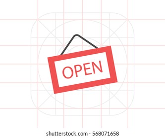 Open Door Sign Stock Vector (Royalty Free) 568071658 | Shutterstock