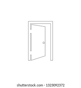 Open Door Simple Flat Vector Icon Stock Vector (Royalty Free ...