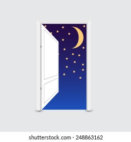 Open Door Sky Stock Vector (Royalty Free) 248863162 | Shutterstock