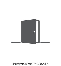 Open Door Vector Illustration Symbol Beginning Stock Vector (Royalty ...
