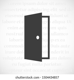 Open Door Outline Icon Stock Vector (Royalty Free) 1504434839 ...
