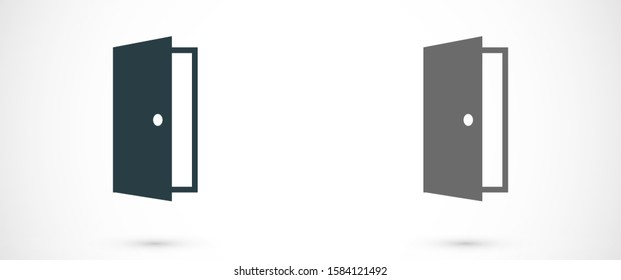 Open Double Door Outline Icon Linear: ภาพประกอบสต็อก 1604814478 ...