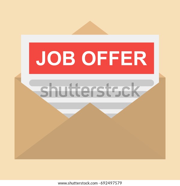 Open Envelope Job Offer Message Vector Stock Vector (Royalty Free ...