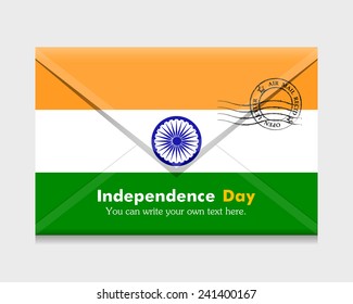 Open Envelope Letter Flag Country India Stock Vector (Royalty Free ...