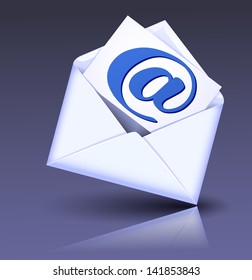 Open Envelope Paper Email Sign: vetor stock (livre de direitos ...