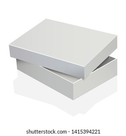 Open Gray Box On White Background Stock Vector (Royalty Free ...