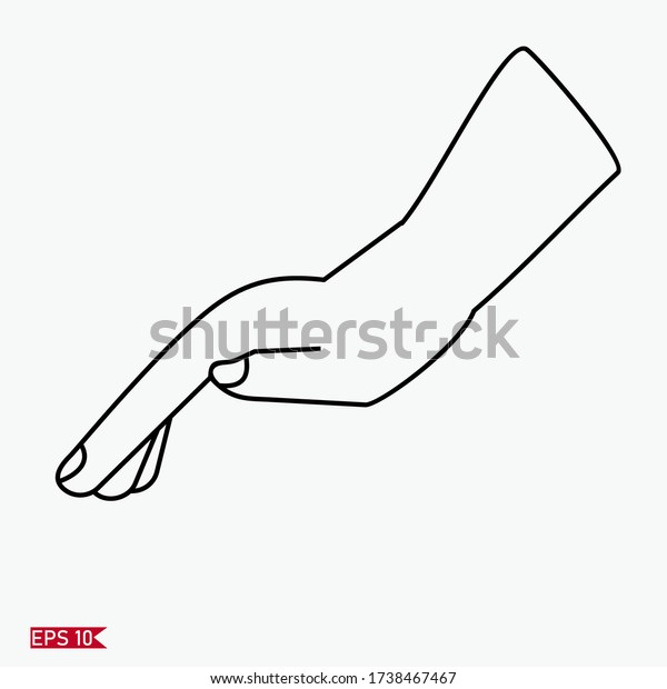 Open Hand Gestures Gesture Gives Encouragement Stock Vector (Royalty ...