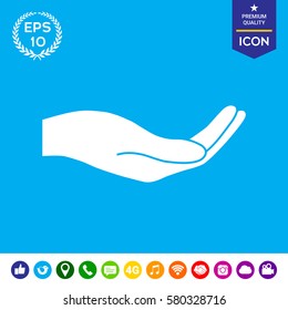 Open Hand Icon Stock Vector (Royalty Free) 580328716 | Shutterstock