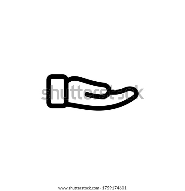 Open Hand Icon Line Art Design Stock Vector (Royalty Free) 1759174601 ...