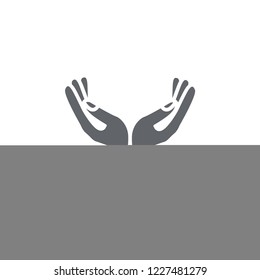 Open Hand Icon Trendy Open Hand Stock Vector (Royalty Free) 1227481279 ...