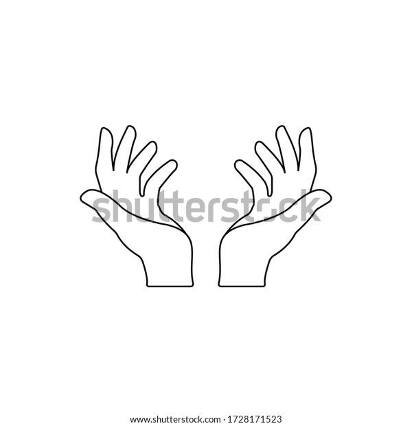 Open Hand Icon Vector Graphic Element Stock Vector (Royalty Free ...