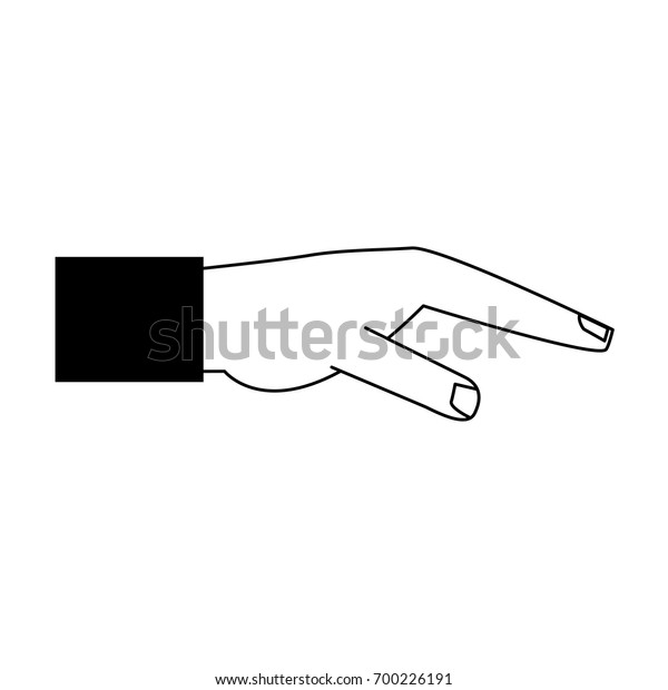 Open Hand Palm Down Icon Image Stock Vector (Royalty Free) 700226191 ...