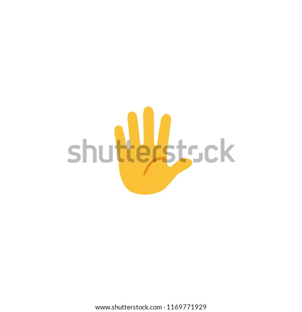 Open Hand Vector Flat Illustration Stock Vector (Royalty Free ...
