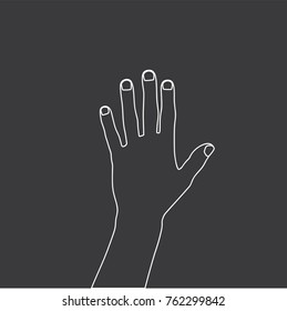 Open Hand Vector Illustration Design Hands Stock Vector (Royalty Free ...