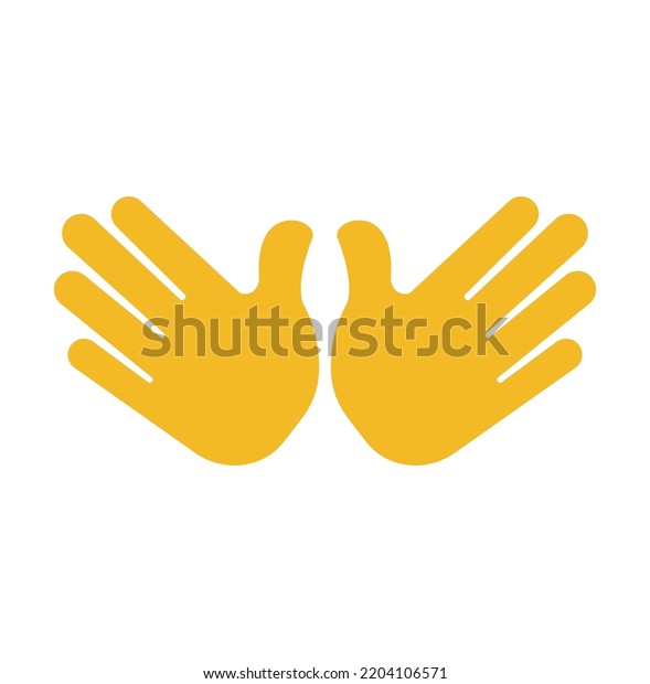 Open Hands Emoji Vector Hand Hug Stock Vector (Royalty Free) 2204106571 ...