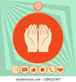 Open Hands Icon Stock Vector (Royalty Free) 1184251447 | Shutterstock