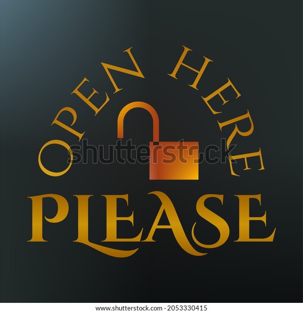 Open Here Vector Graphic Design Illustration Stock Vector (Royalty Free ...