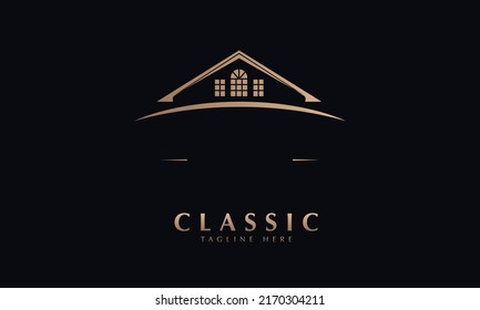 Open House Home Vector Logo Monograme Stock Vector (Royalty Free ...