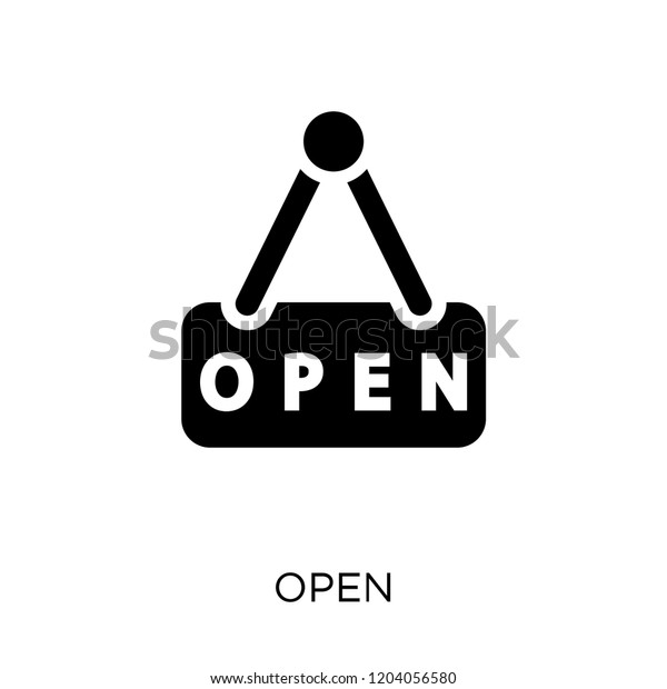 Open Icon Open Symbol Design Restaurant Stock Vector (Royalty Free ...