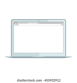 Open Laptop Blank Screen Isolated On Stock Vector (Royalty Free ...