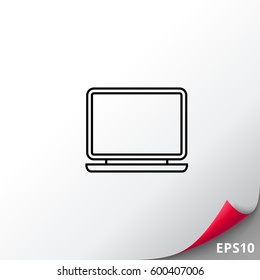 Open Laptop Icon Stock Vector (Royalty Free) 600407006 | Shutterstock