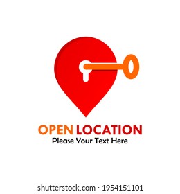 Open Location Logo Template Illustration Stock Vector (Royalty Free ...
