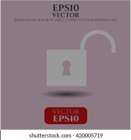 Open Lock Icon Symbol Stock Vector (Royalty Free) 425377102