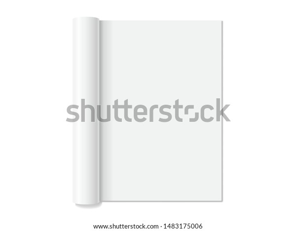 Open Magazine Isolated On White Background Stock Vector (Royalty Free ...