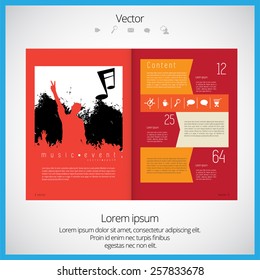 Open Magazine Vector Illustration Stock Vector (Royalty Free) 257833678 ...