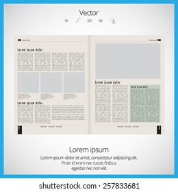 Open Magazine Vector Illustration Stock Vector (Royalty Free) 257833681 ...