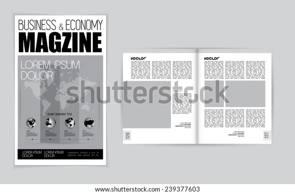 Open Magazine Vector Illustration Stock Vector (Royalty Free) 239377603 ...