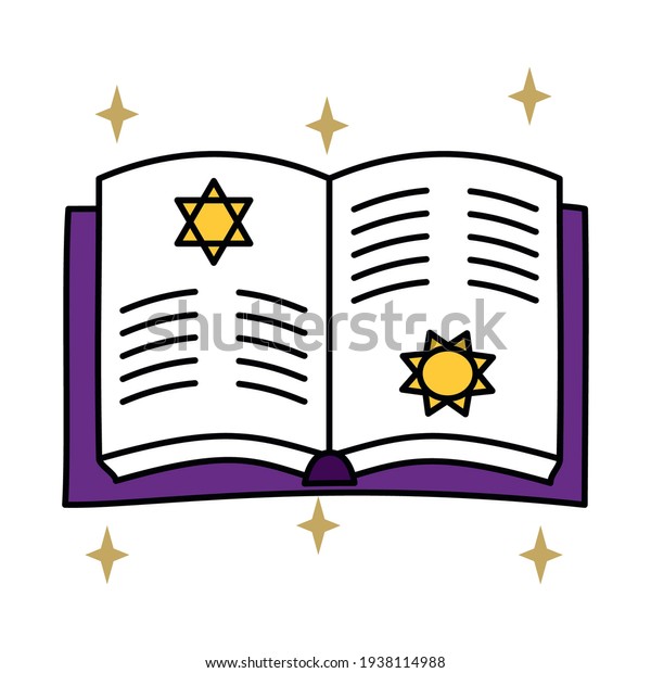 Open Magic Book Symbols Stock Vector (Royalty Free) 1938114988 ...