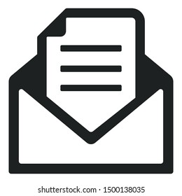 Open Mail Icon Vector Graphics Stock Vector (Royalty Free) 1500138035 ...