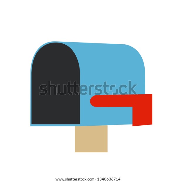 Open Mailbox Lowered Flag Emoji Vector Stock Vector (Royalty Free ...