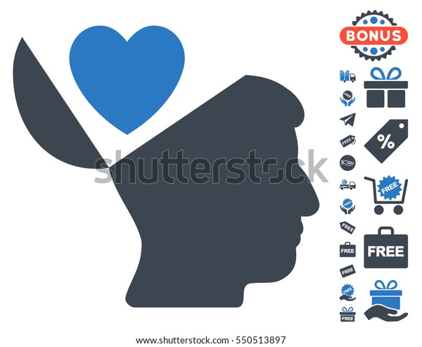 Open Mind Love Heart Icon Free Stock Vector (Royalty Free) 550513897
