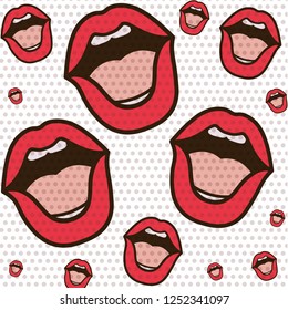 Open Mouth Pattern Isolated Icon Stock Vector (Royalty Free) 1252341097 ...