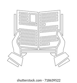 Open Newspaper Icon Stock Vector (Royalty Free) 718639522 | Shutterstock