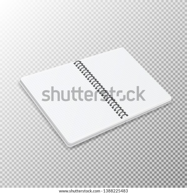 Open Notebook Template Square Grid On Stock Vector (Royalty Free ...
