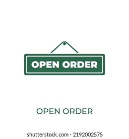 Open Order Sign Concept Icon Vector Stock Vector (Royalty Free ...
